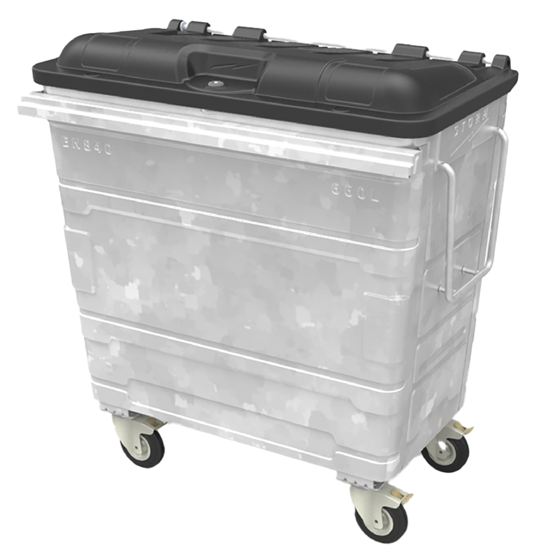 Steel Mobile Garbage Bin | MGB | 660L, 1100L | Trash Bin | Dustbin ...